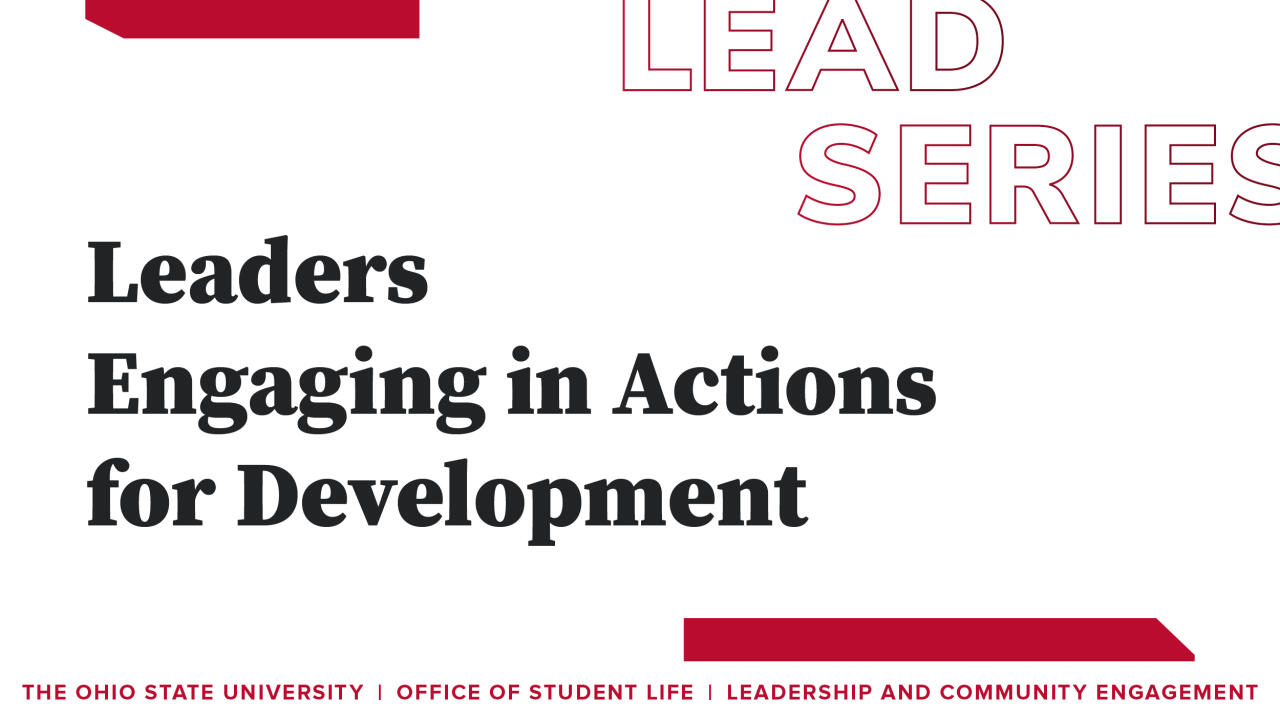 LEAD Series : Leadership and Community Engagement